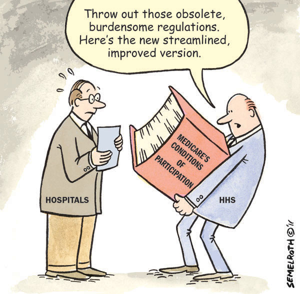 Cartoon: Medicare conditions | Modern Healthcare