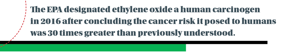 Why is carcinogen ethylene oxide used to sterilize medical devices ...
