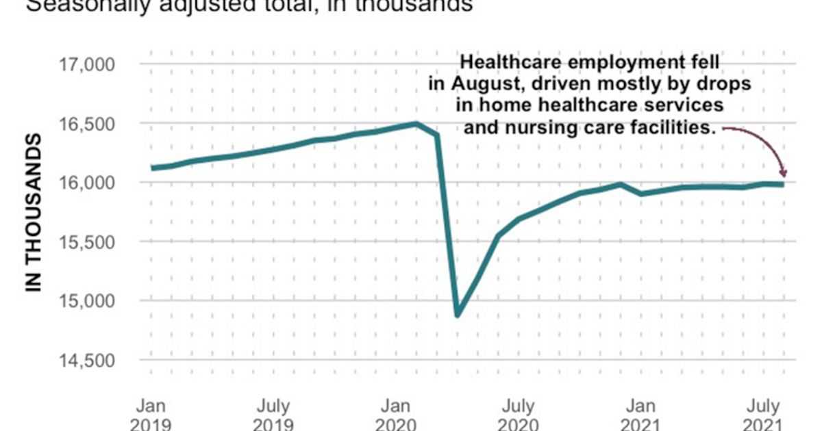 Healthcare employment contracted in August, the second decline this ...