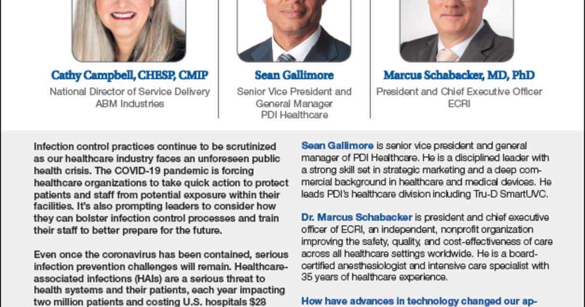 Infection Control in the COVID-19 Era | Modern Healthcare