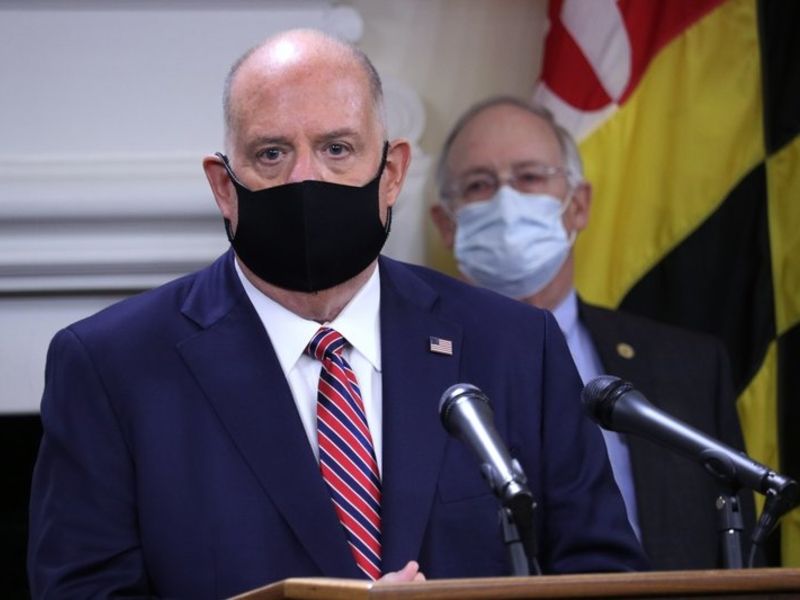 Due to the virus surge, Maryland Governor Hogan declared a state of ...